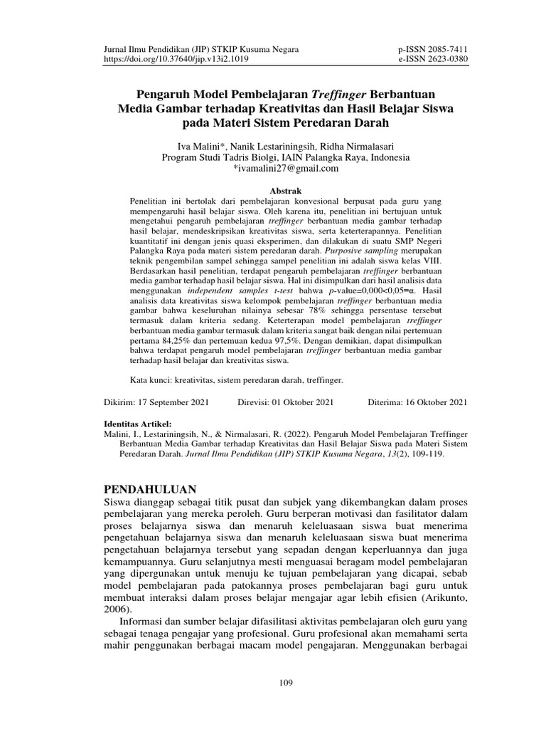 Artikel Sinta Di JIP TH 2022 Iva Malini, Nanik, Ridha | PDF