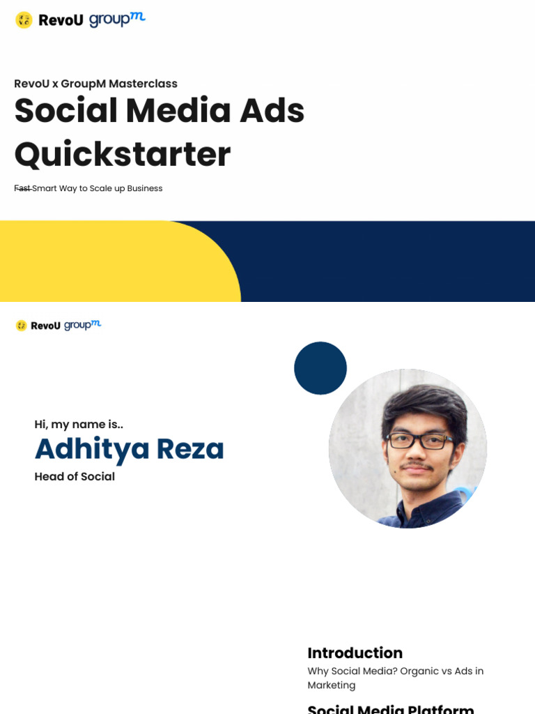 (DMMC) RevoU X GroupM Masterclass | PDF | Popular Culture & Media Studies | Social Media