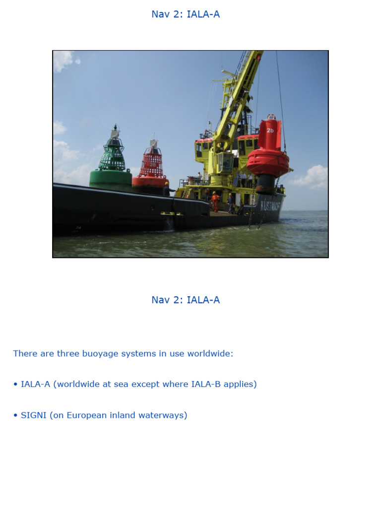 IALA-A Buoyage System Overview | PDF | Harbor | Navigation