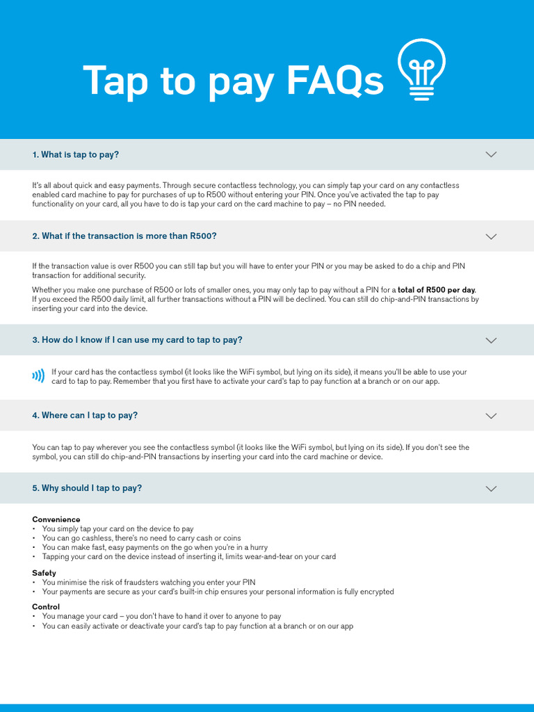 Tap To Pay Faq | PDF | Emv | Automated Teller Machine