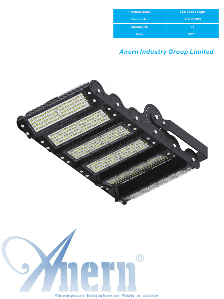 160W-1000W LED Flood Light Specs | PDF | Electric Power | Applied And ...