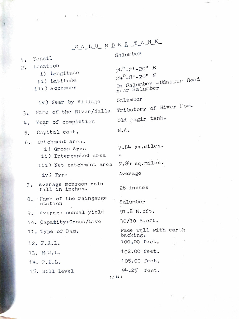 Salumber Tank Specifications & Data | PDF | Environmental Science ...