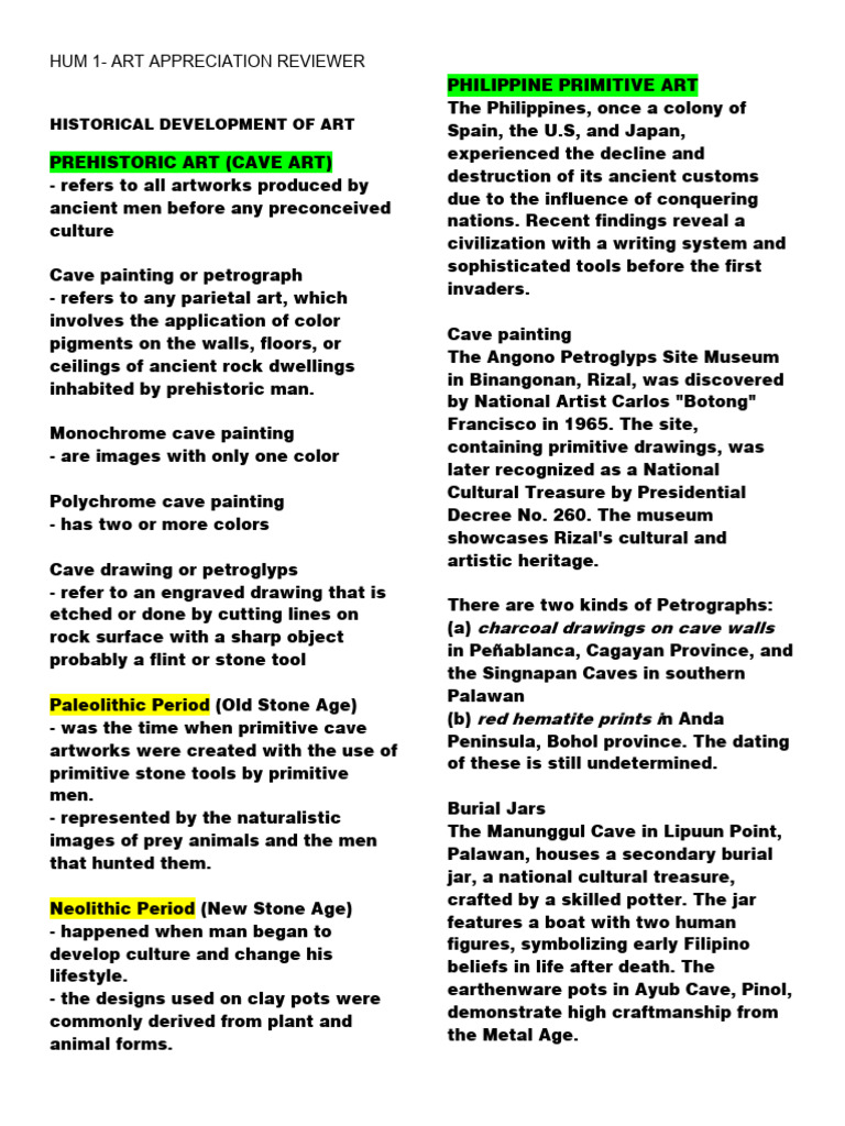 Art Appreciation Reviewer | PDF | Renaissance