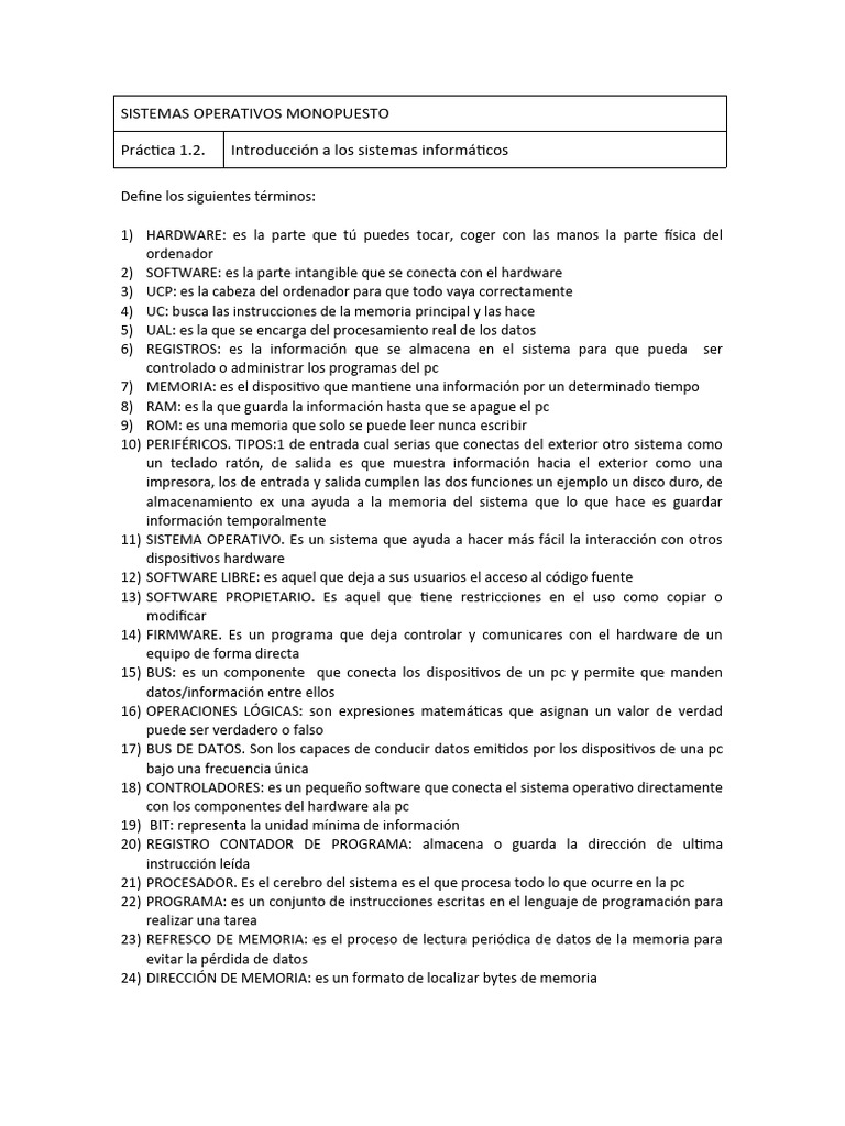 Práctica1 2 | PDF | Hardware de la computadora | Programa de computadora