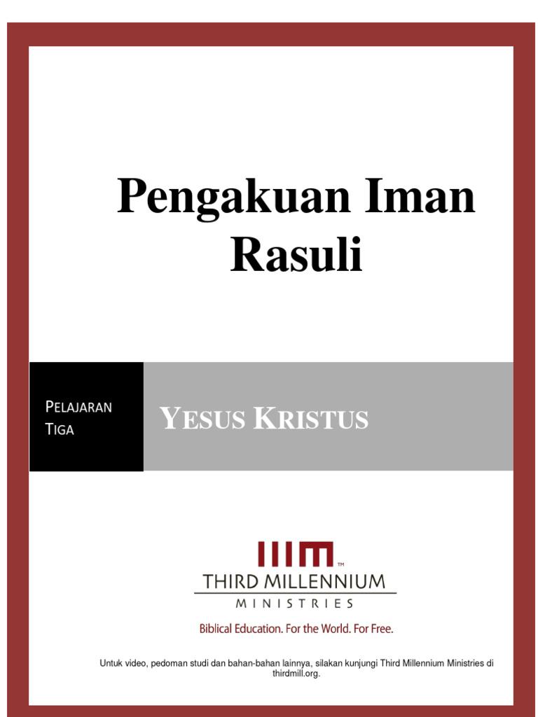 Pengakuan Iman Rasuli - Yesus Kristus | PDF