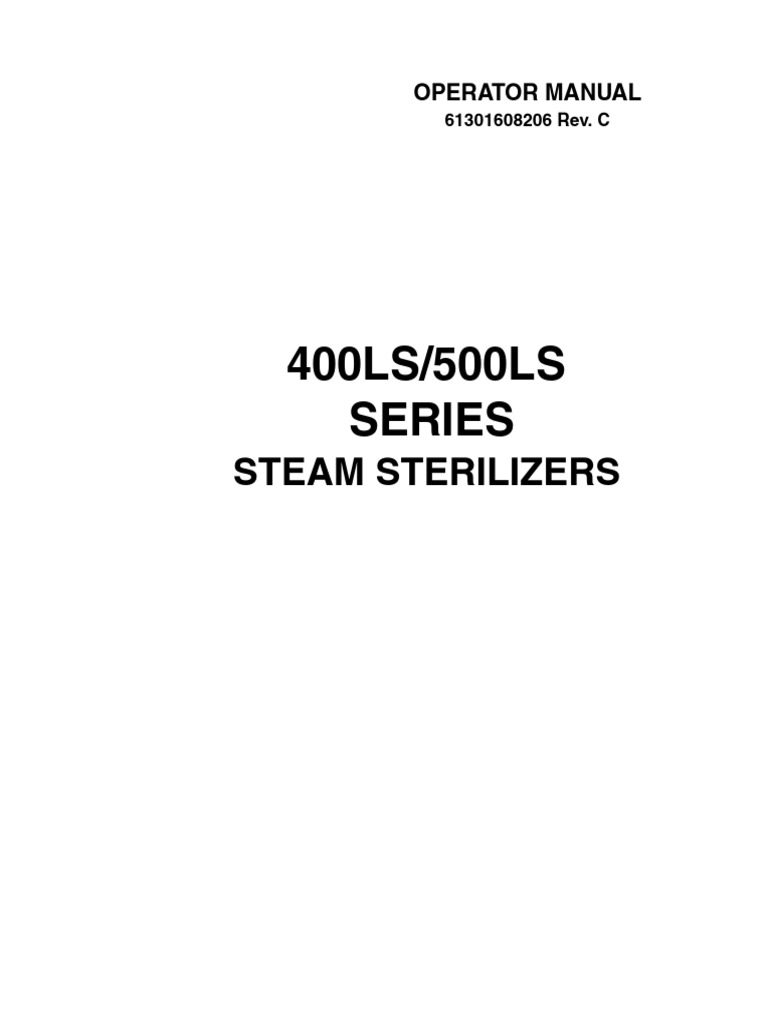 User Manual Getinge 400 500hc Series HC | PDF | Valve | Personal ...