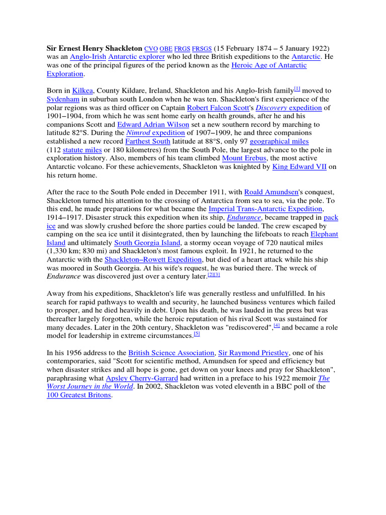 Henry Shack | Download Free PDF | Ernest Shackleton | Voyages