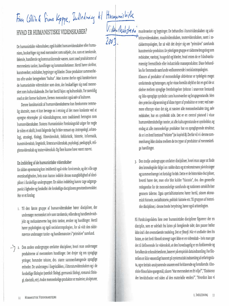 Humanistisk Videnskabsteori | PDF