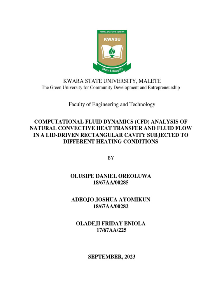 Computational Fluid Dynamics | PDF | Convection | Heat Transfer