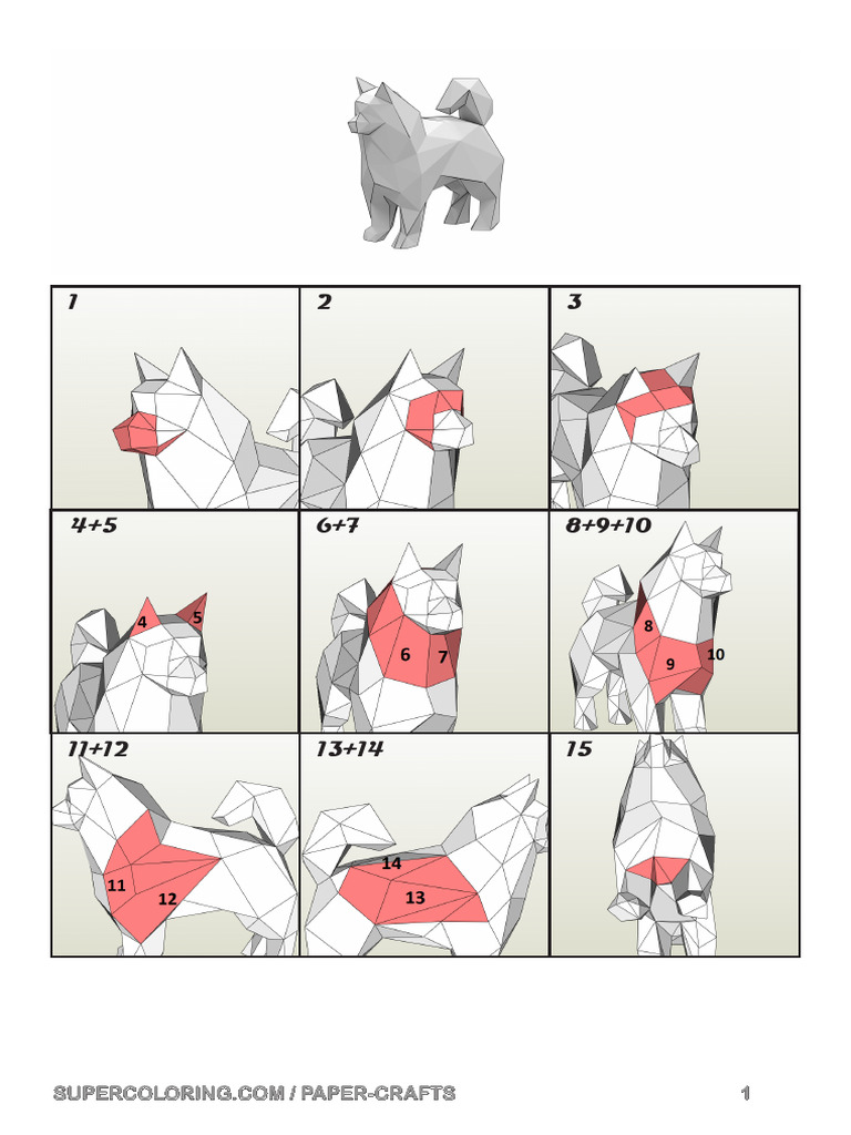 Samoyed Dog Paper Crafts | PDF