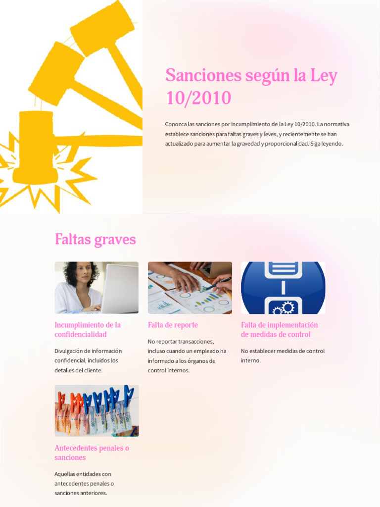 Sanciones Segun La Ley 102010 | PDF | Multa (pena)