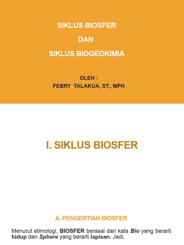A. Siklus Biosfer Dan Siklus Biogeokimia - Pertemuan 9 - Ok | PDF