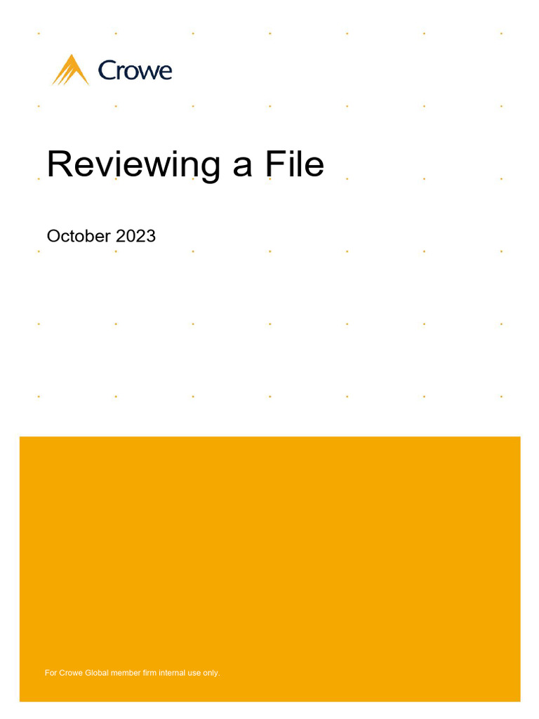 Reviewing A File | PDF | Business