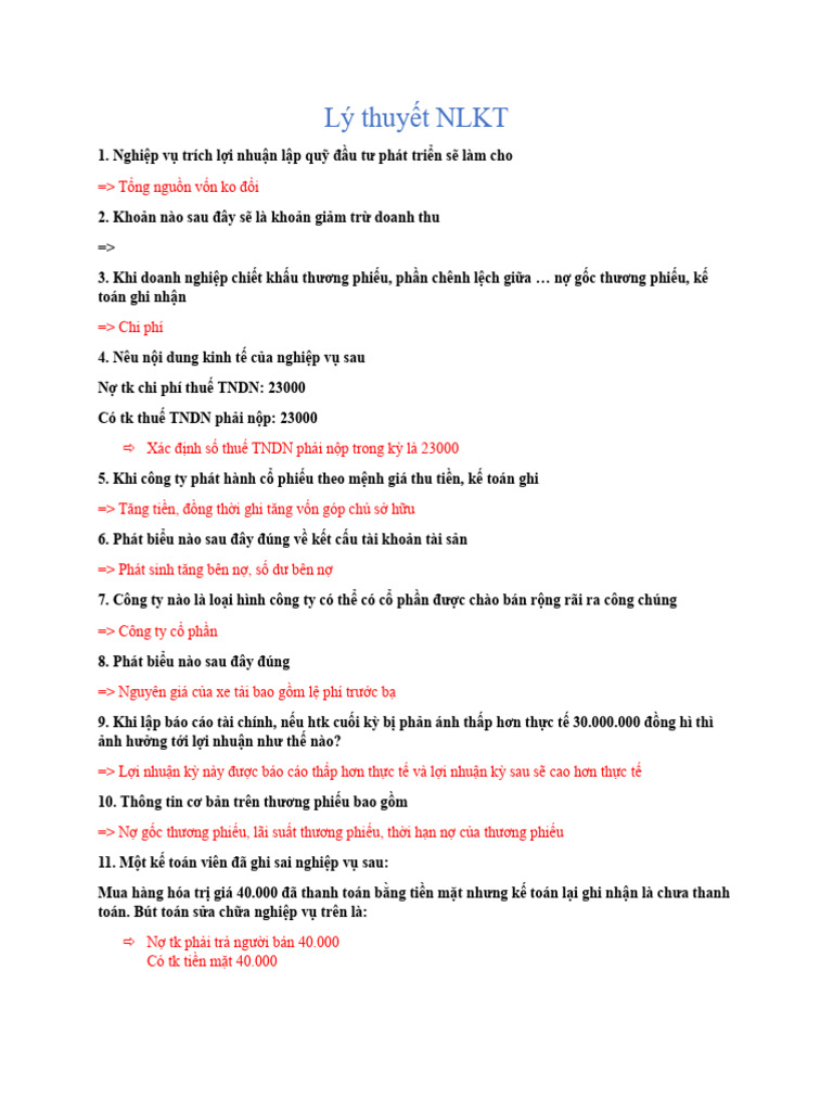 Lý thuyết NLKT | PDF
