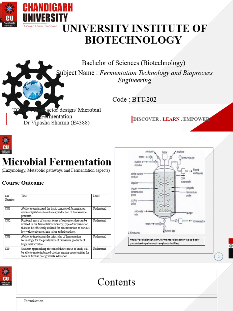 Bioreactor Design Pdf Fermentation Biochemistry