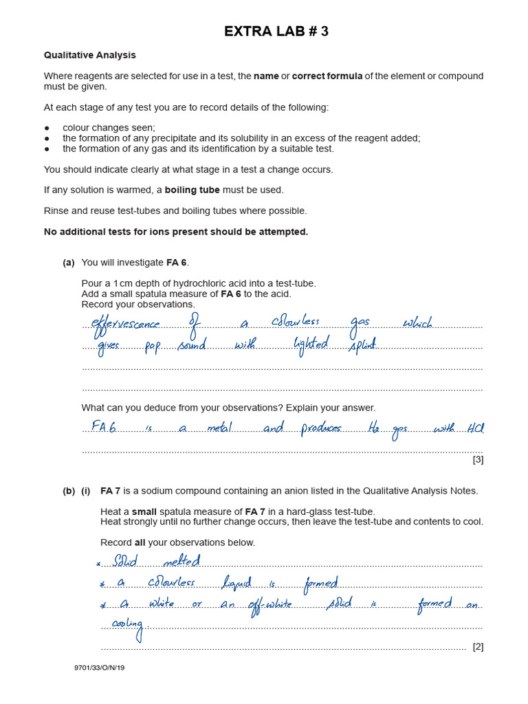Extra Lab 3 Solved | PDF | Aqueous Solution | Metallic Elements