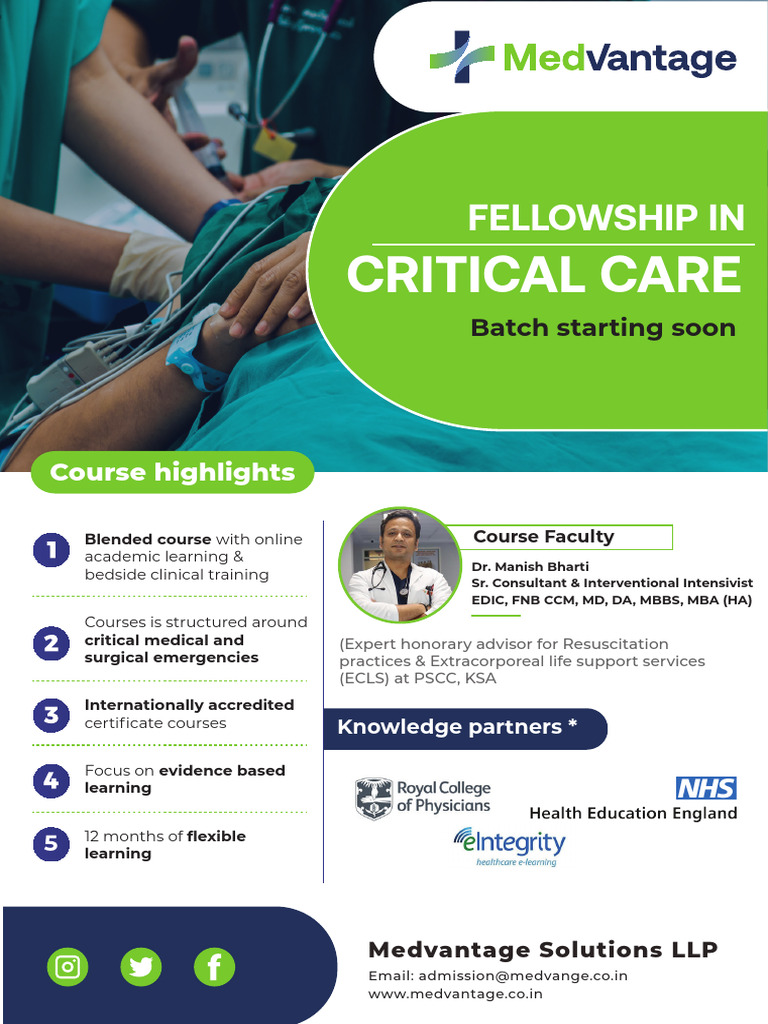 1-Year Critical Care Fellowship Program | PDF | Intensive Care Medicine ...