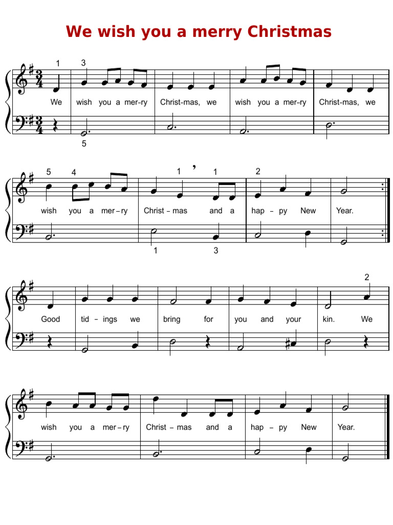 We Wish You a Merry Christmas Lyrics | PDF | Christmas
