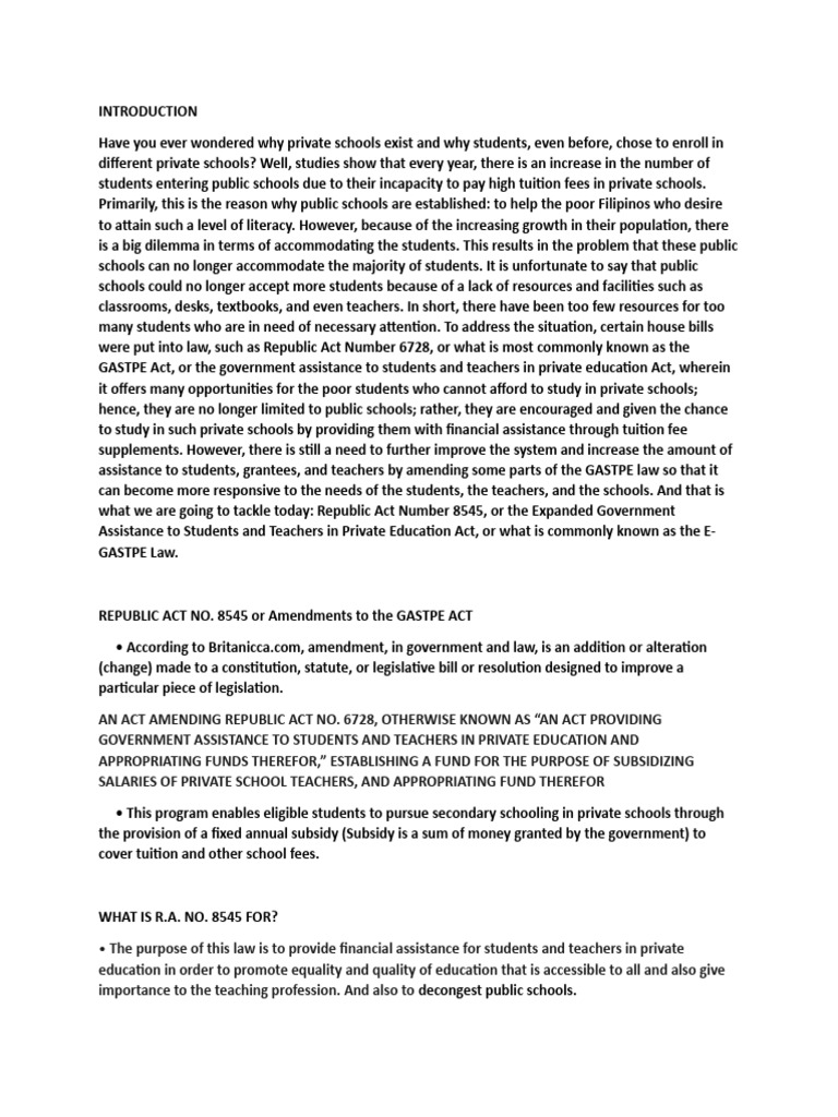 Ra 8545 | PDF | Private School | Vocational Education