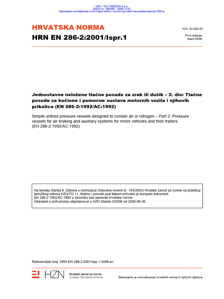 HRN en 286-2 - Ac 1992 | PDF