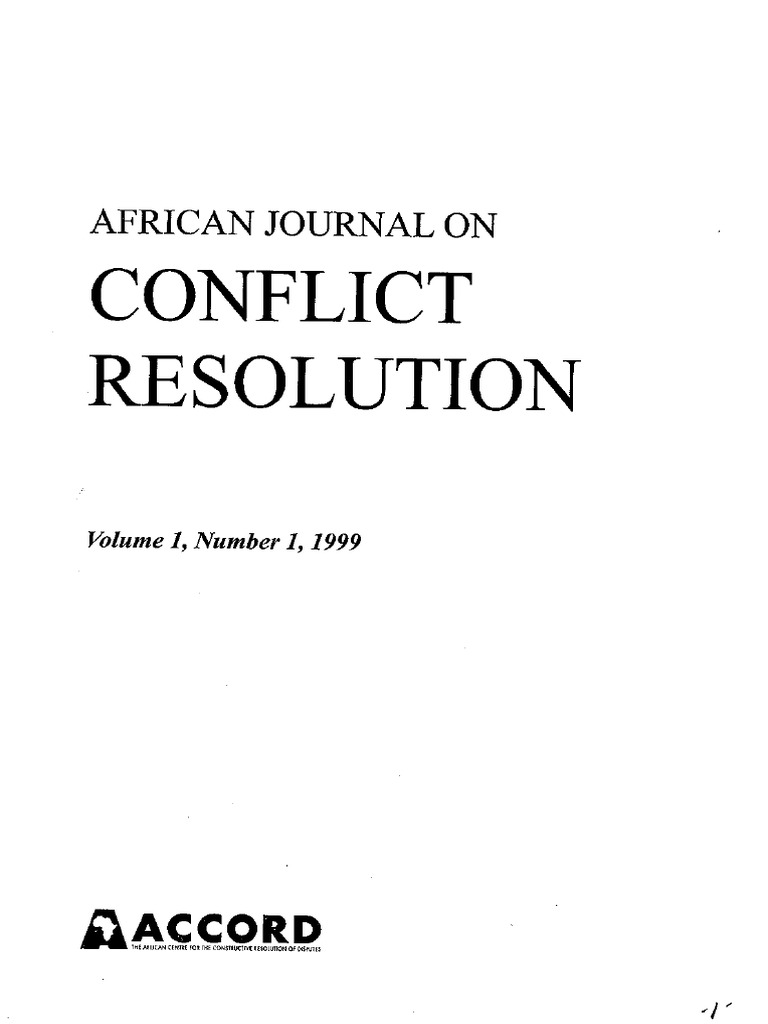 Conflict Resolution | PDF