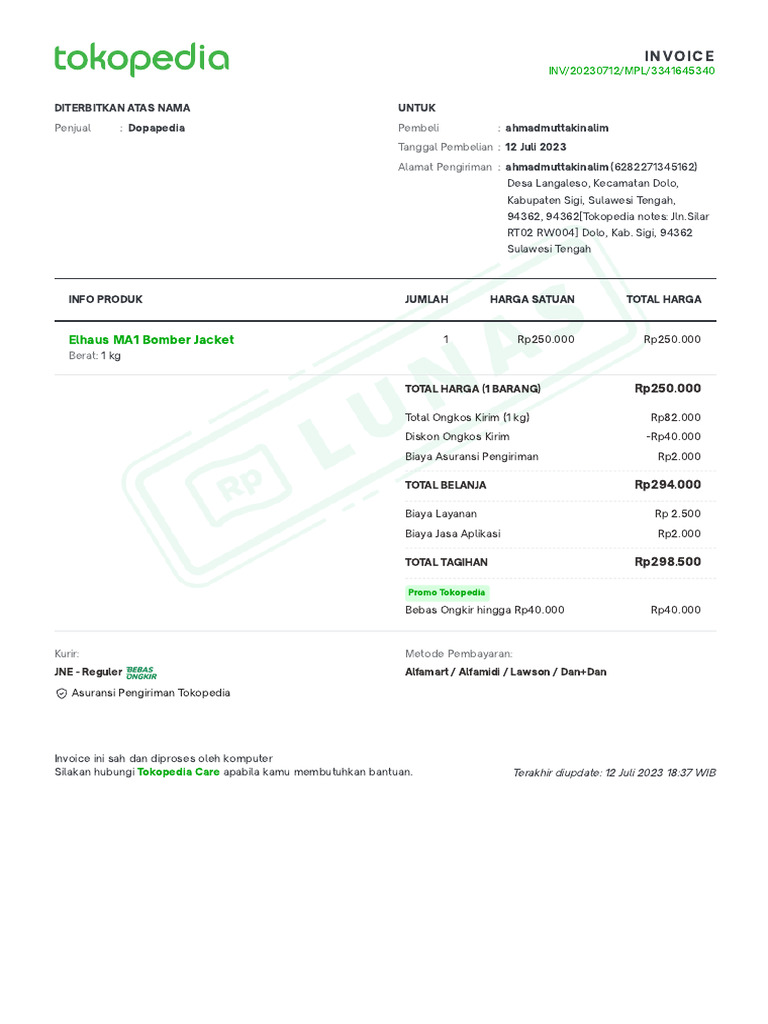 Surat Lamaran Kerja Imip | PDF