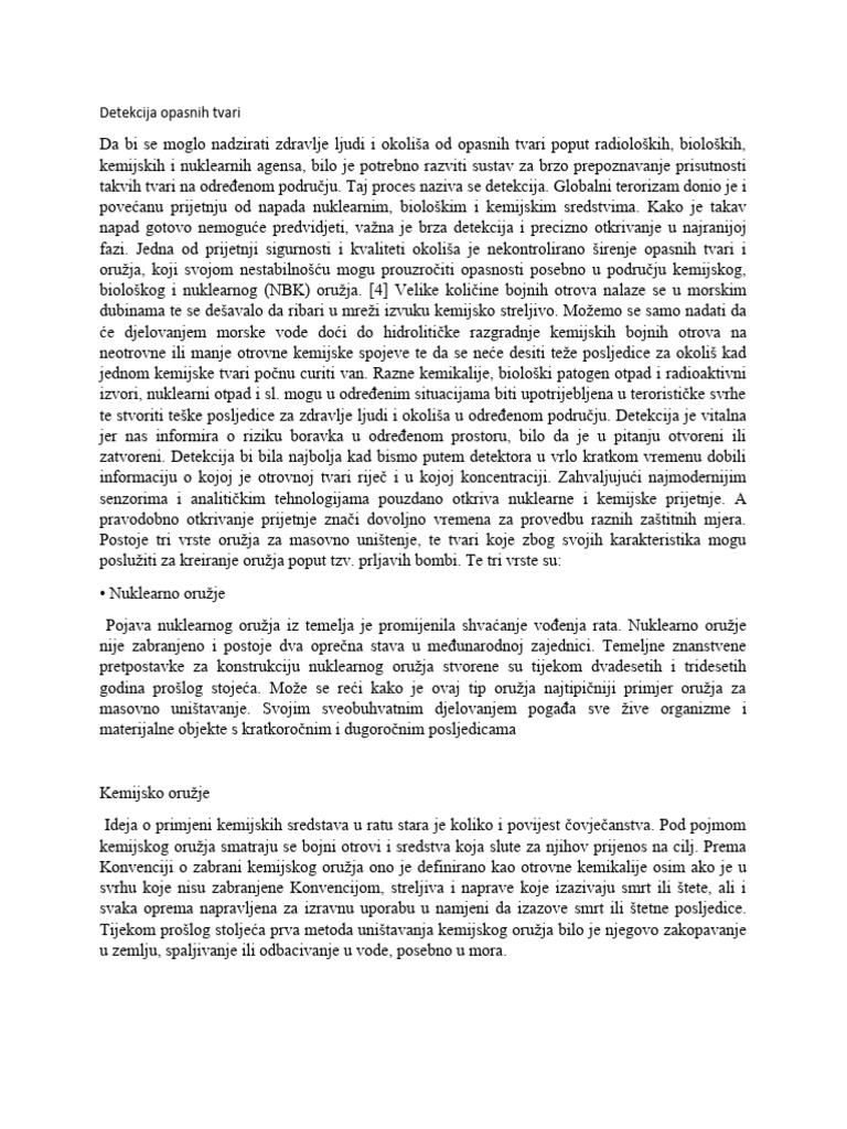 Detekcija Opasnih Tvari | PDF