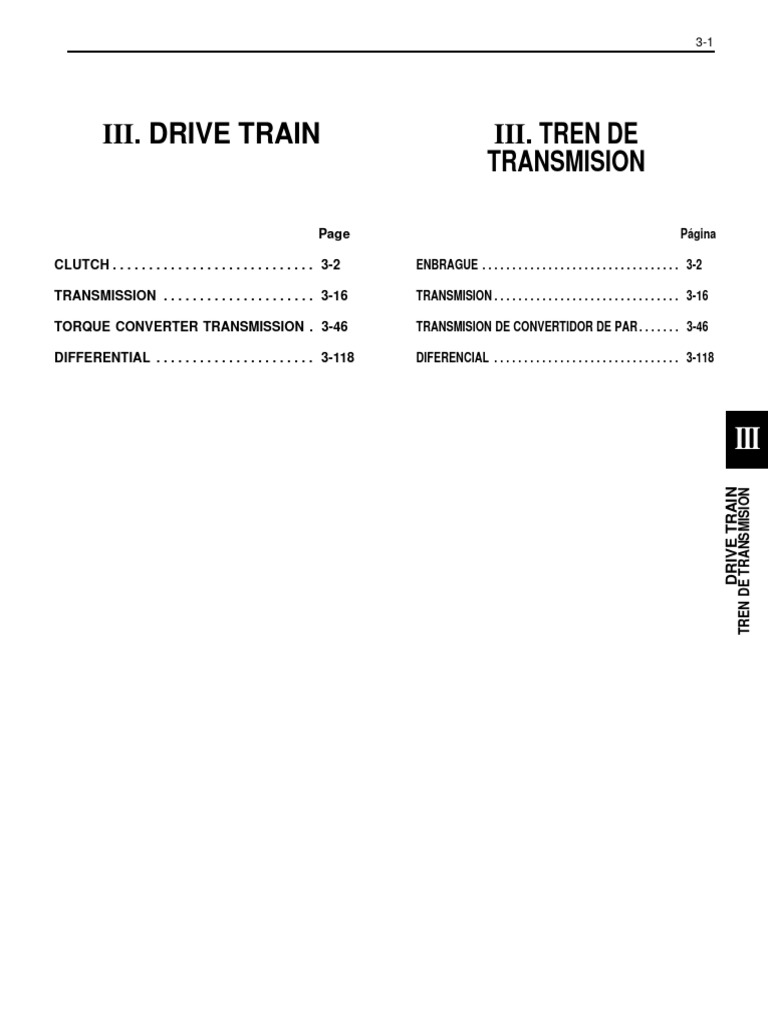 Iii Drive Train | PDF | Embrague | Mecánica
