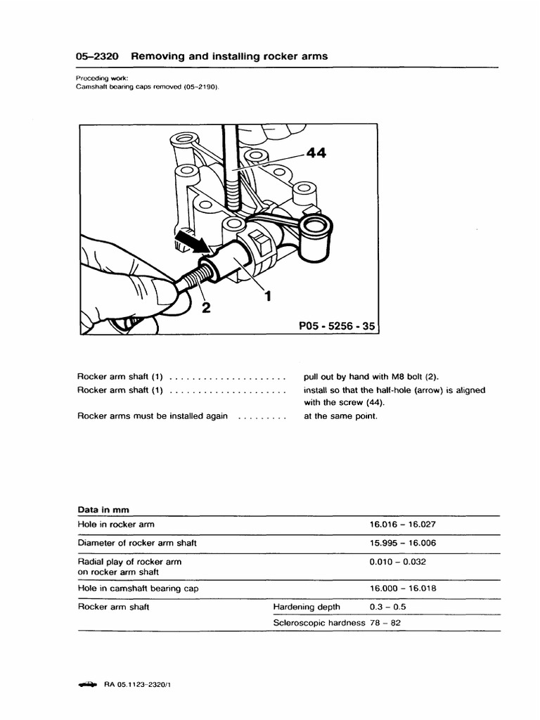 M103 Removing and Installing Rocker Arms | PDF