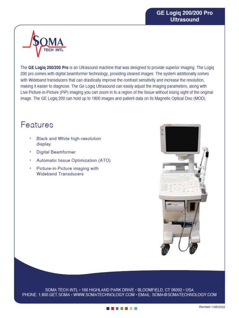 GE Logiq200 200 Pro Ultrasound | PDF