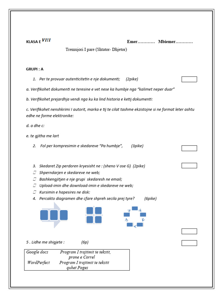 Testi KL 8 Tik | PDF
