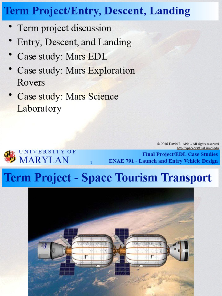 791S16L15.Term Proj EDLx | PDF | Atmospheric Entry | Launch Vehicle