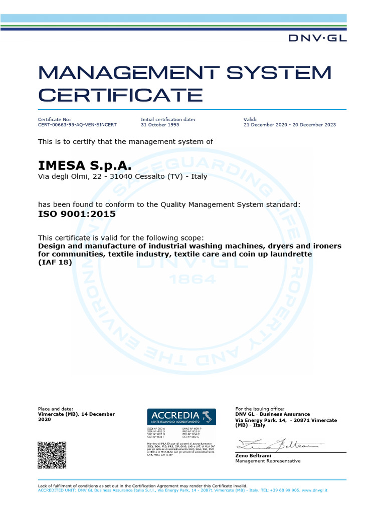 Certificato ISO | PDF