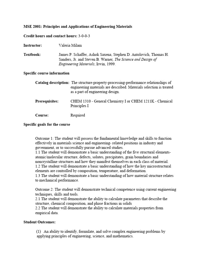 Mse 2001 | PDF | Engineering | Deformation (Engineering)