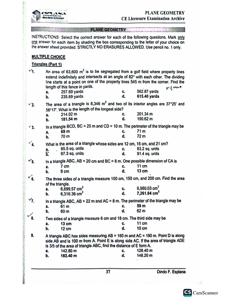 03 Plane Geometry | PDF