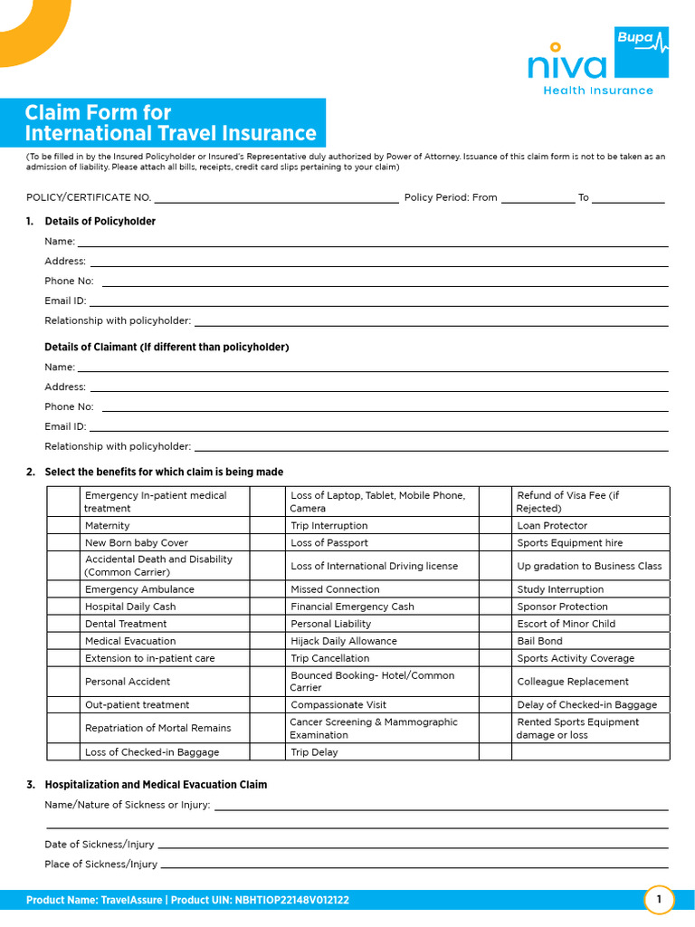 Travel Claim Form | PDF | Insurance | Physician