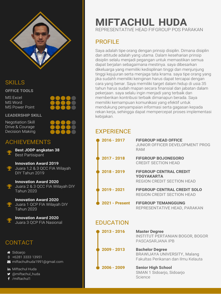 CV Mifta | PDF | Karier & Perkembangan | Bisnis