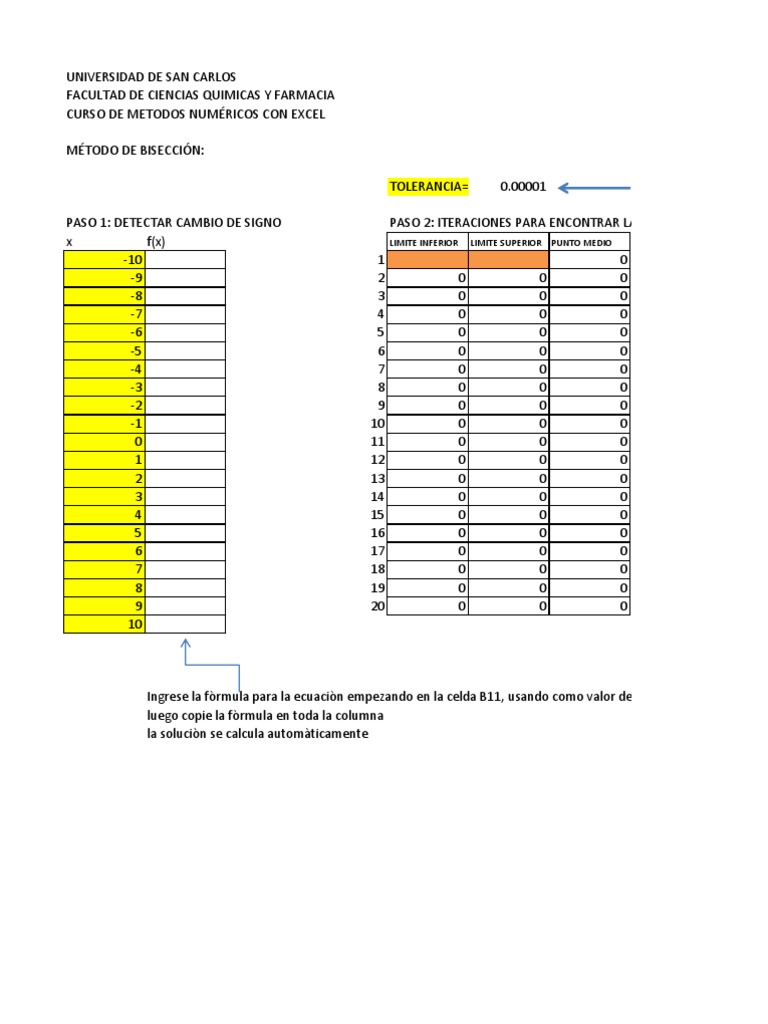 Metodos Numericos Con Excel | PDF | Análisis numérico | Informática teórica