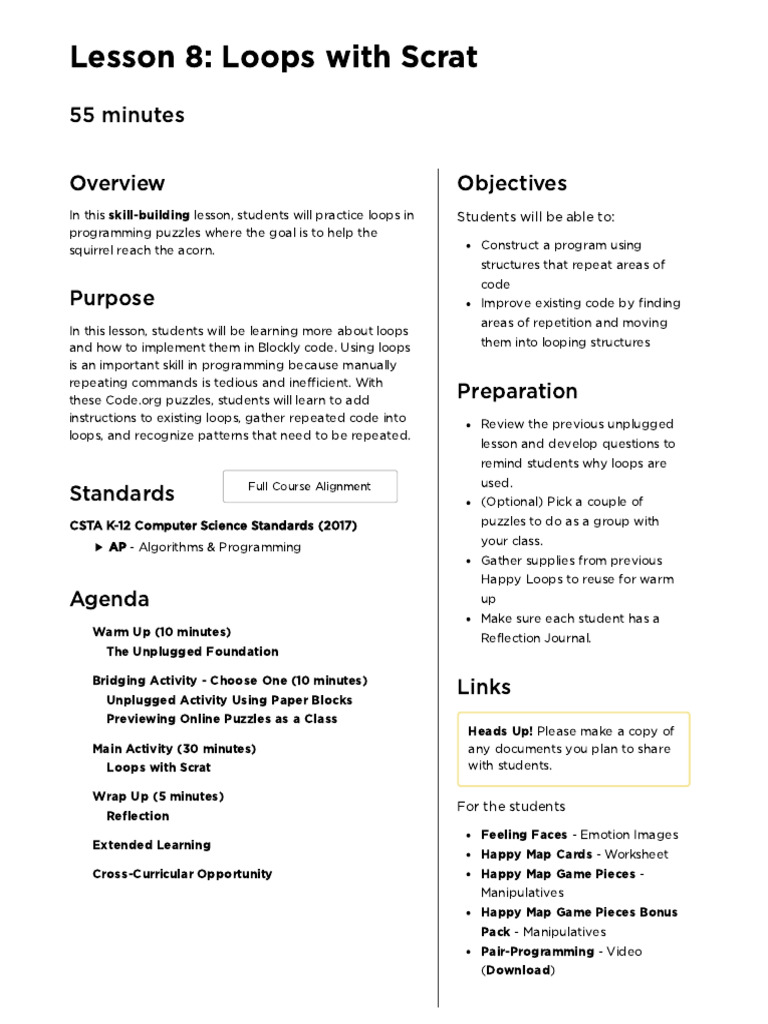 Loops With Scrat | PDF | Computer Programming | Teachers