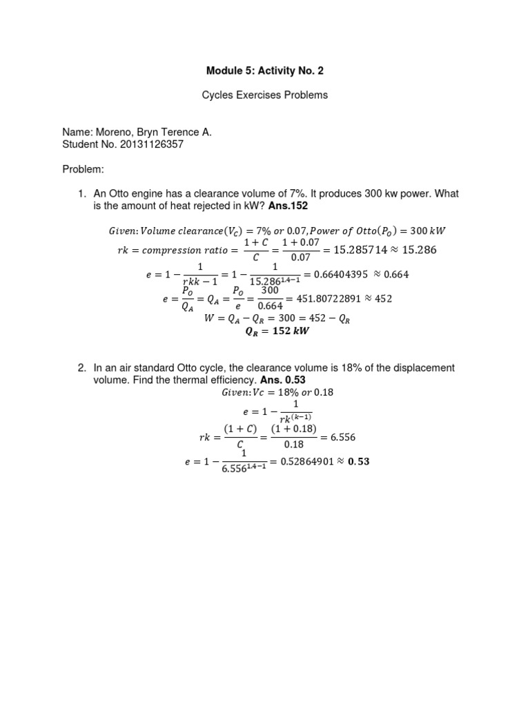 Module 5 Activity No. 2 M | PDF | Physical Chemistry | Quantity