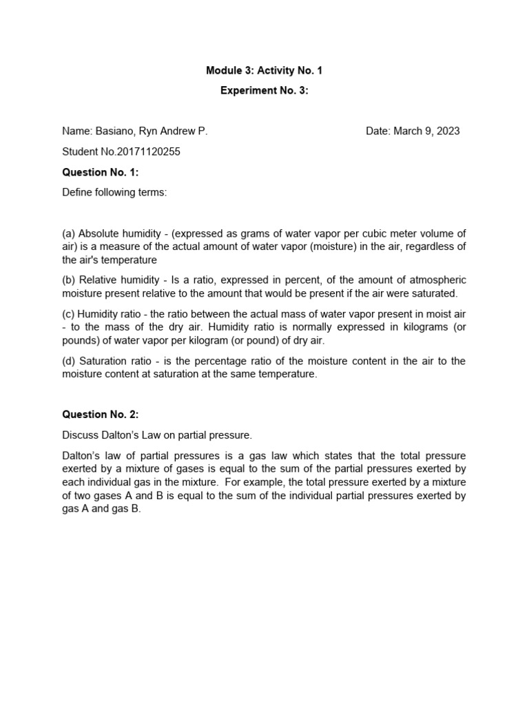 ME LAB 1 Module 3 Activity No. 1 Basiano | PDF