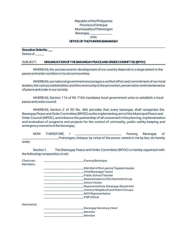 BPOC Resolution 2023 | PDF | Government