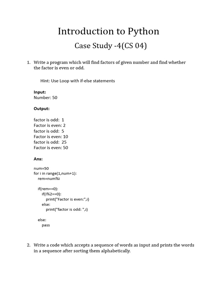 Cs 4 Ans Introduction To Python Pdf String Computer Science 9389