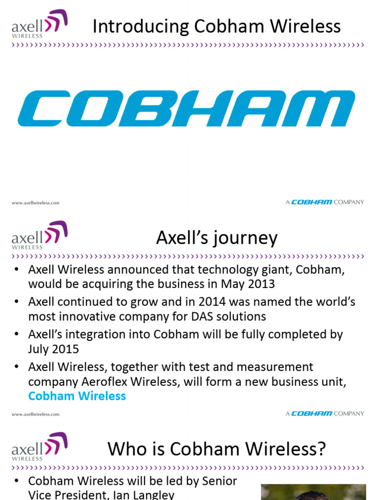 Cobham Wireless: Axell Integration Overview | PDF