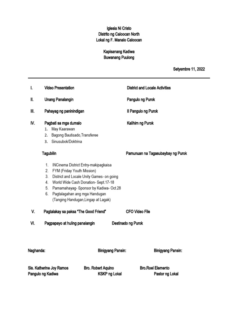 Agenda September | PDF