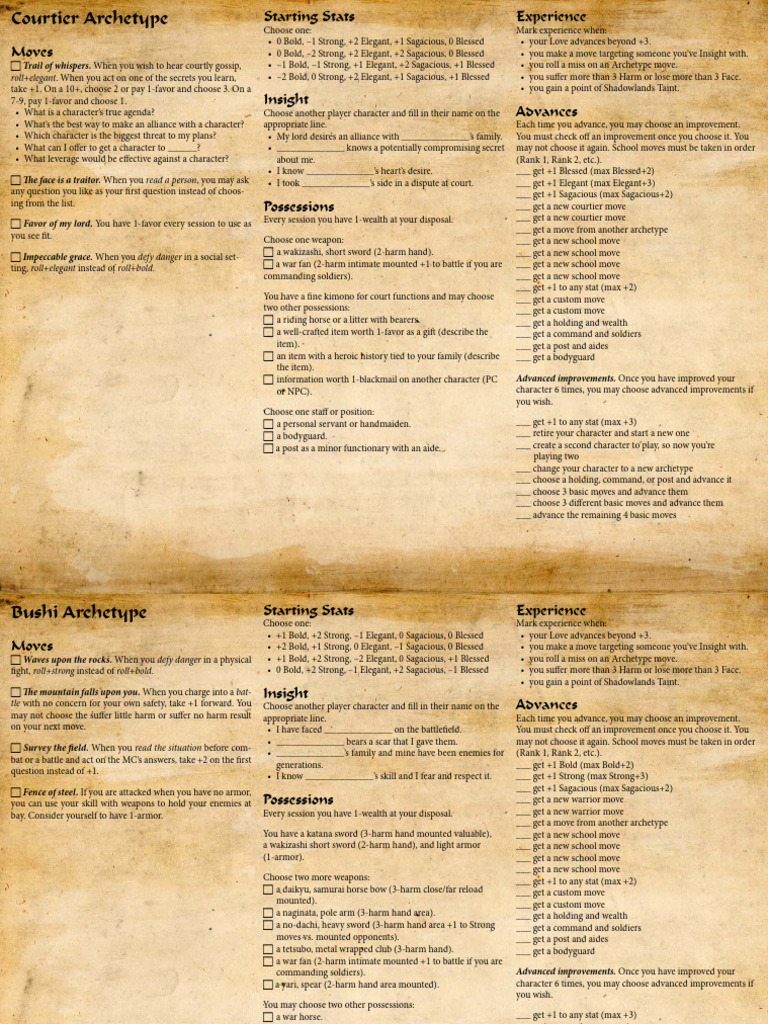 Archetype Moves | PDF