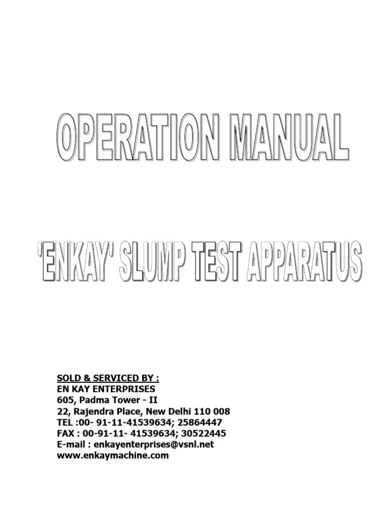 Slump Test Apparatus | PDF | Concrete | Materials