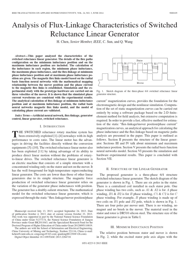 2014 - 06 - Analysis of Flux-Linkage Characteristics of Switched Reluctance Linear Generator 5p ...