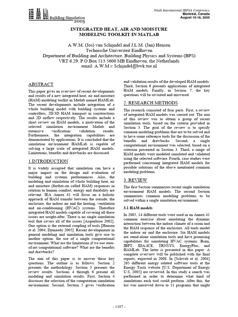Intergrated Heat, Air and Moisture Modelling Toolkit in Matlab | PDF | Simulation | Matlab