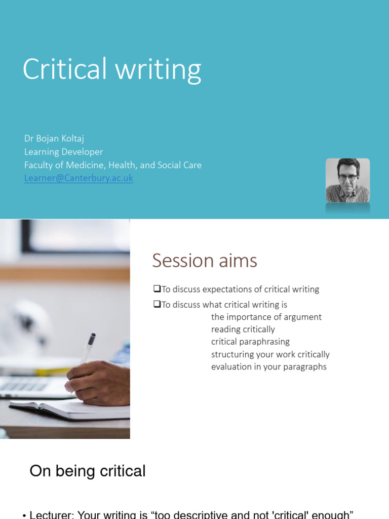 Critical Writing | PDF | Argument | Critical Thinking